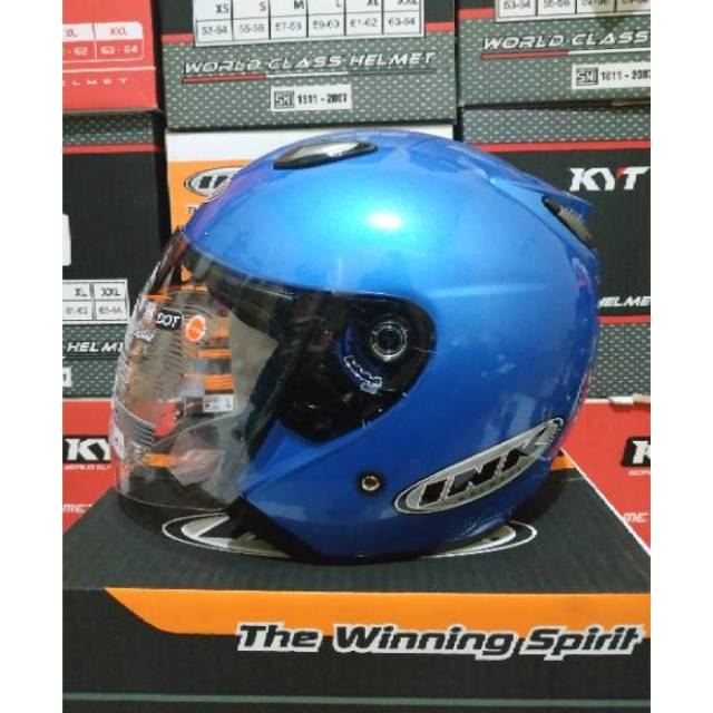 Jual HELM INK CENTRO JET SOLID CRYSTAL BLUE INK CENTRO JET POLOS BIRU ...