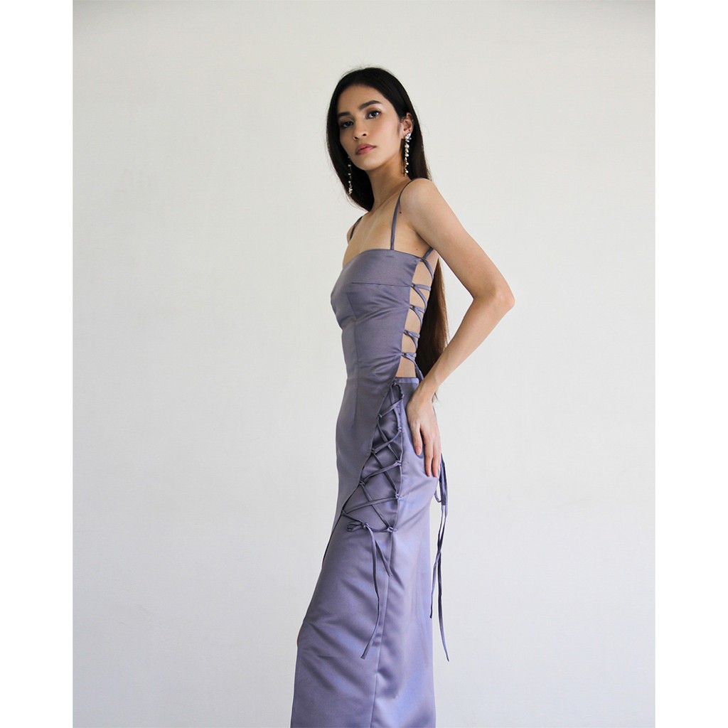 Jual SAKOYA DRESS | BACKLESS SATIN PARTY DRESS | Shopee Indonesia