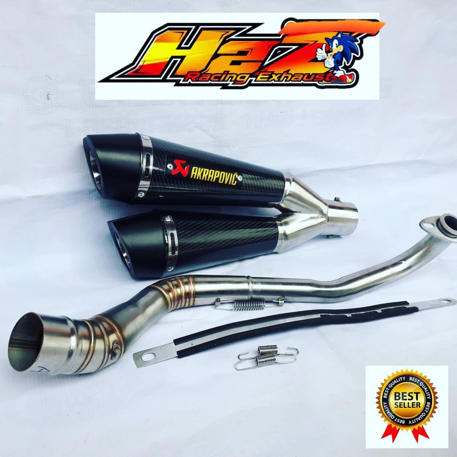 Jual Knalpot RacingAkrapovic double Nmax Aerox Pcx Vario Mio | Shopee ...