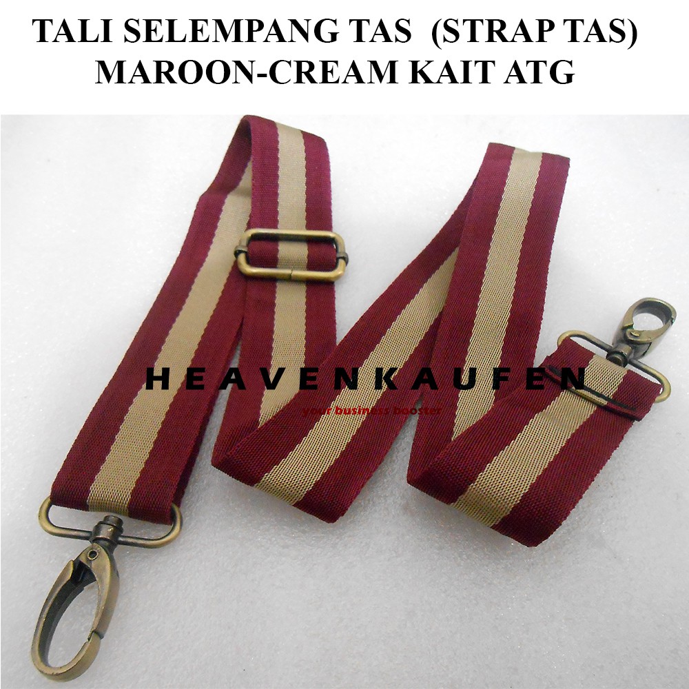 Jual Strap Tas / Tali Selempang Tas Unisex Merah Hati Maroon Strip ...