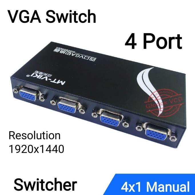 Jual VGA Switch 4port / VGA Switcher 4 Port | Shopee Indonesia