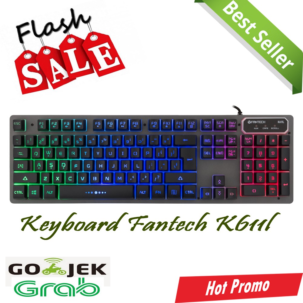 Jual Fantech Membrane Gaming Keyboard K611L Fighter | Shopee Indonesia