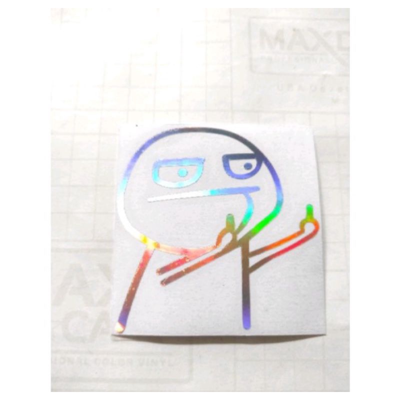 Jual stiker cuntting meme fucek hologram reflektif | Shopee Indonesia