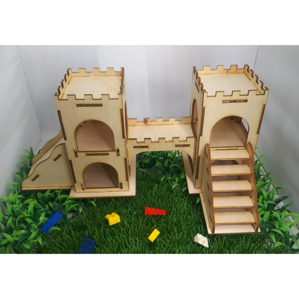 Jual Istana hamster rumah hamster castle kandang hamster kayu | Shopee ...