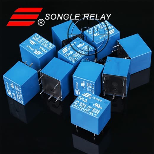 Jual Relay 5V 12v 10A Original Songle SRD-5VDC-SL-C 5pin DC Control Asli Standarisasi | Shopee ...