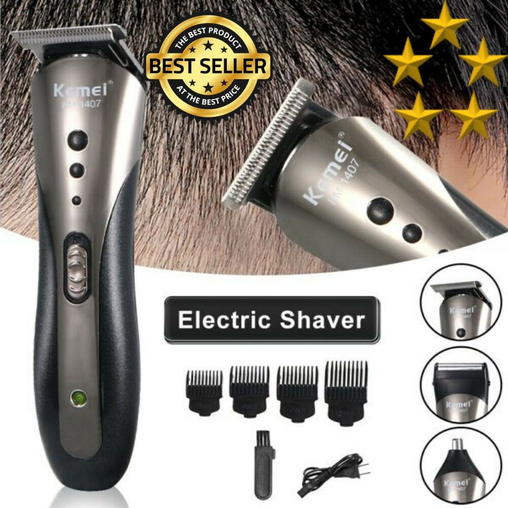 Jual Alat Cukur Kemei / Mesin Cukur Kemei KM-1407 Clipper 3 in1 Alat cukur rambut charger - km ...