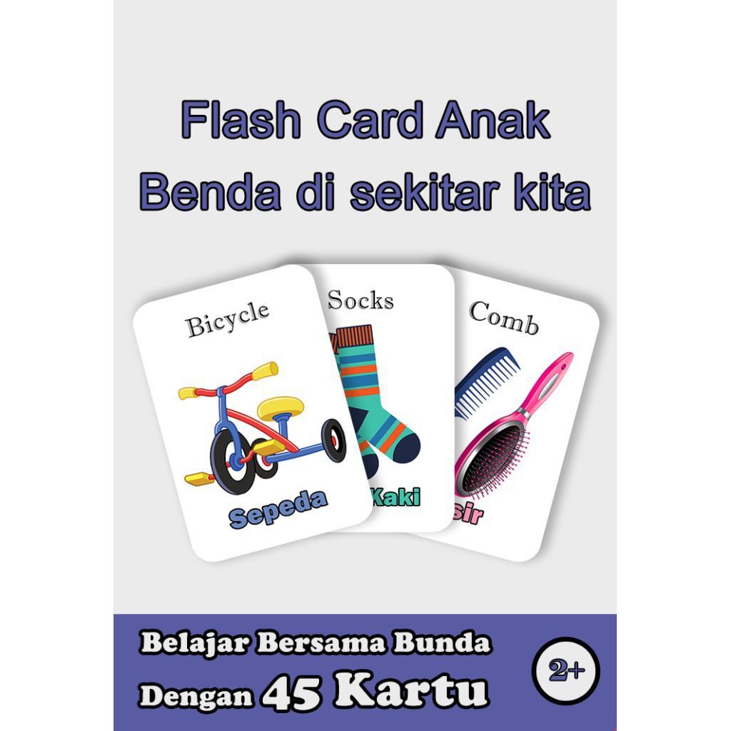 Jual FLASHCARD - BENDA DI SEKITAR - Kartu edukasi anak | Shopee Indonesia