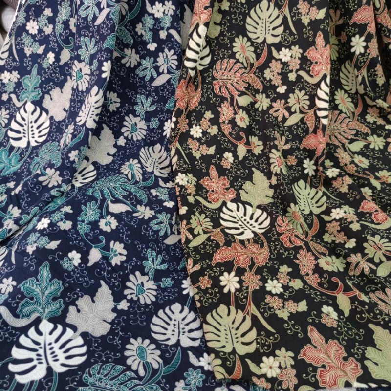Jual Kain Batik Motif Janda Bolong / Monstera / Ceriman 50cm | Shopee ...