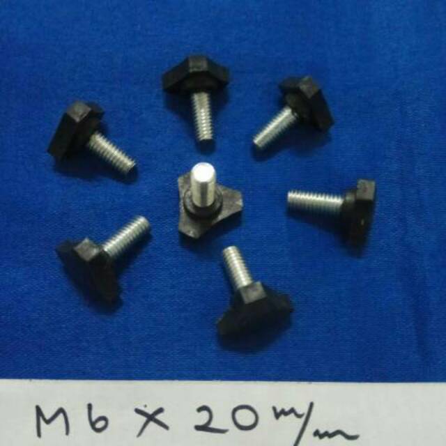 Jual 25 pcs Knob Baut plastik M6 x 20 mm hitam kunci 10 | Shopee Indonesia