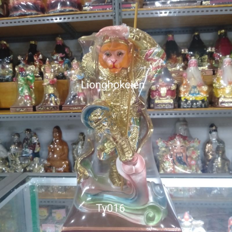 Jual Patung dewa kera sakti / tay seng berdiri fiber 16 inch | Shopee ...