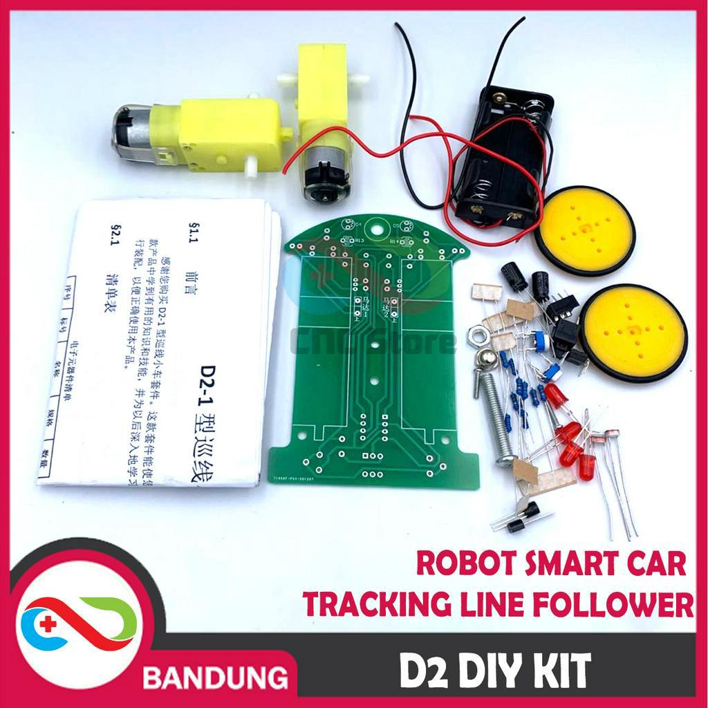 Jual D2-1 DIY KIT SMART CAR TRACKING LINE FOLLOWER LM393 DUAL MOTOR ...