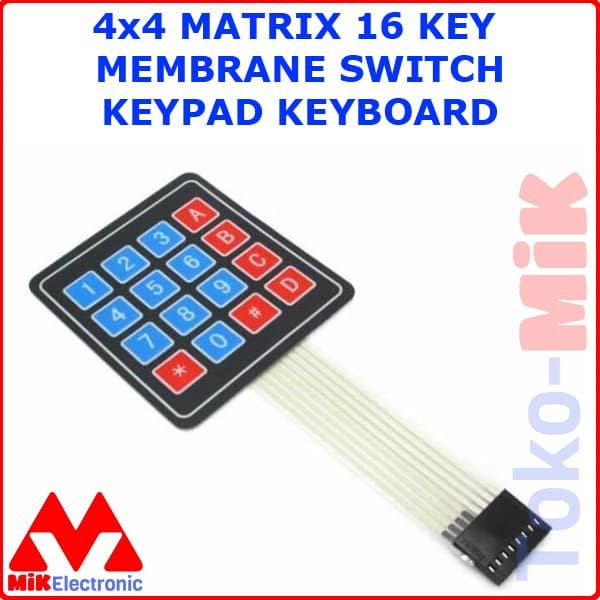 Jual MEMBRANE KEYPAD 4x4 MATRIX 16 KEY MEMBRANE SWITCH KEYPAD KEYBOARD ...