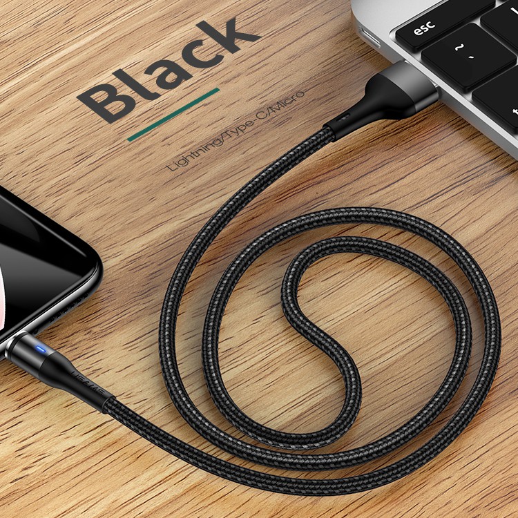 Jual Kabel Data Magnet Panjang 2M Micro USB Type C Lightning USAMS ...