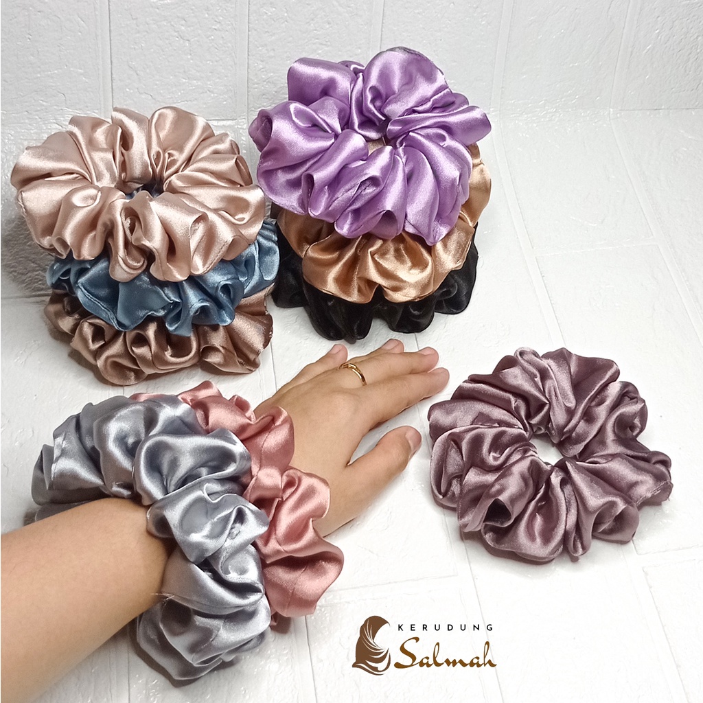 Jual Ikat Rambut Scrunchie Satin Maxmara Premium | Shopee Indonesia