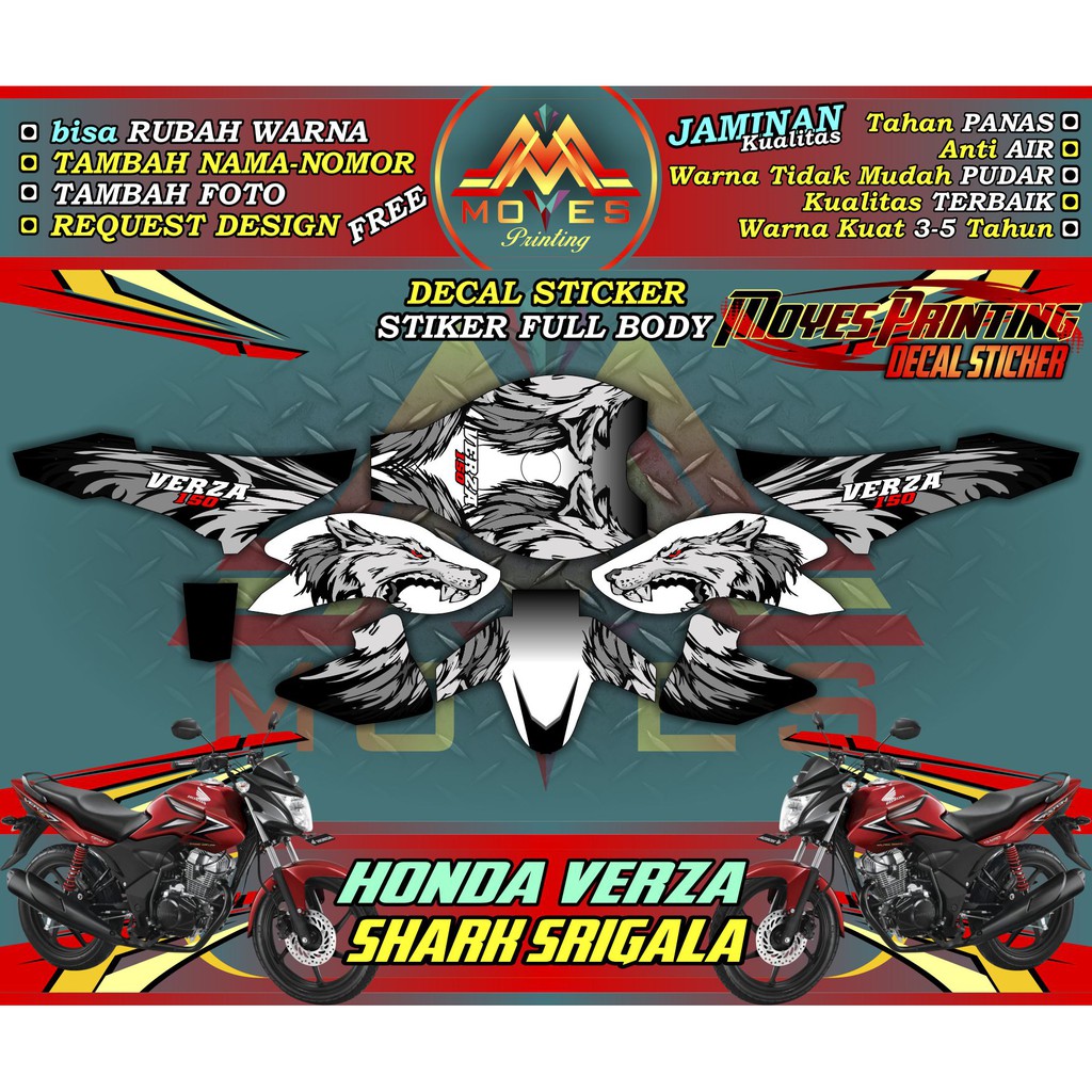 Jual stiker verza 150 decal motor verza sticker honda verza 150 - shark ...