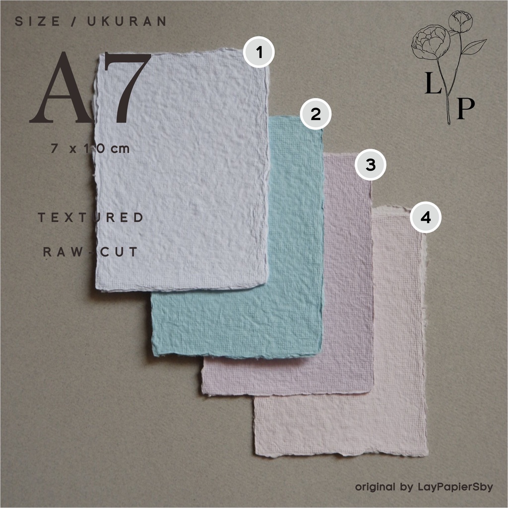 Jual Kertas Daur Ulang / Handmade Paper / Recycle Paper ukuran A7 ...