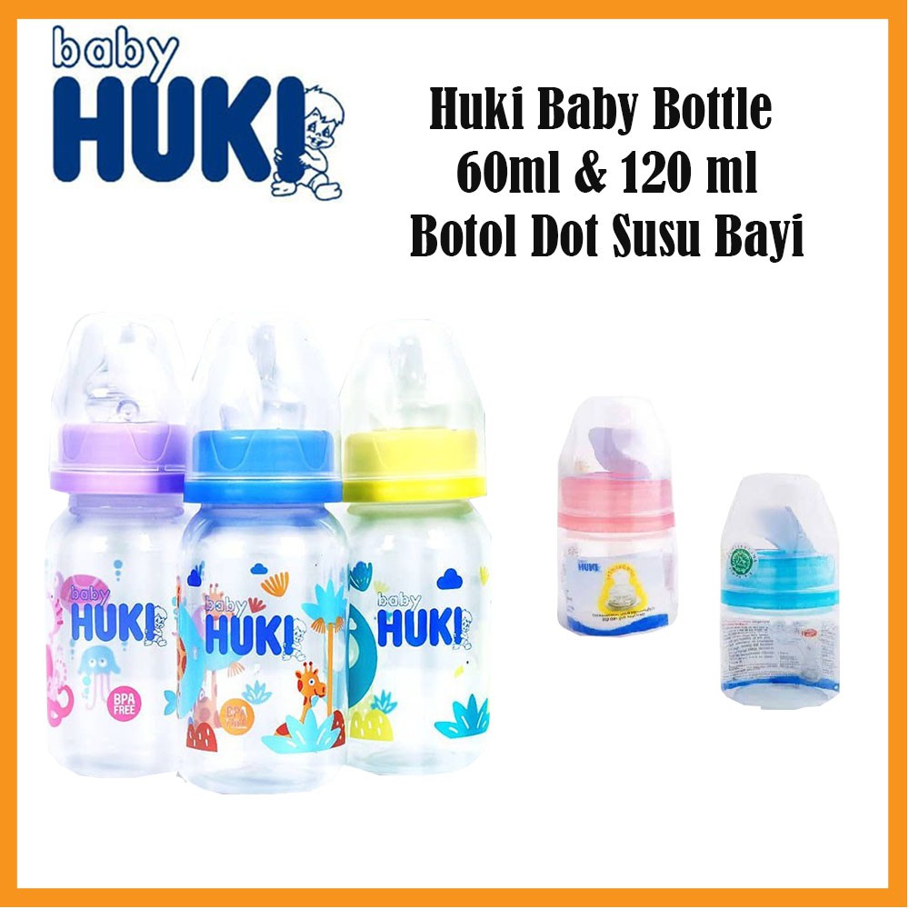 Jual Baby Huki Bottle 60ml & 120 ml - Botol Dot Susu Bayi | Shopee ...