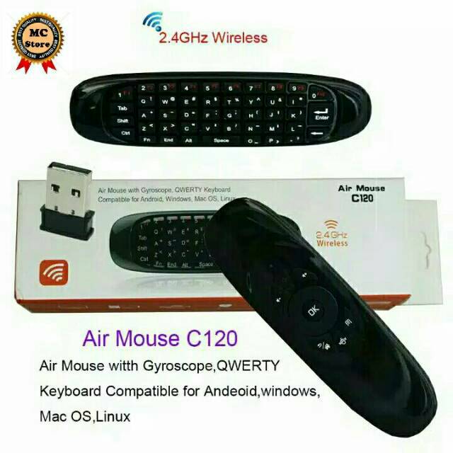 Jual Air Mouse Wireless Keyboard C120 2.4G Remote Control For Android ...