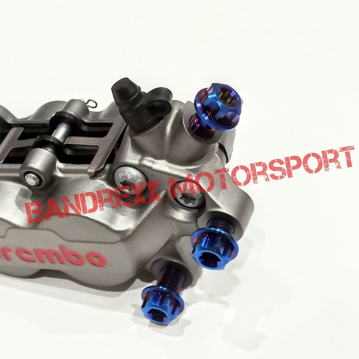 Jual Baut Titanium Drake Kaliper Brembo 4 Piston + Baut Banjo Titanium l NEW21 | Shopee Indonesia