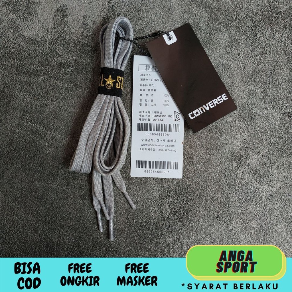 Jual TALI SEPATU CONVERSE FLAT PIPIH ORIGINAL / TALI SEPATU SHOELACES ...