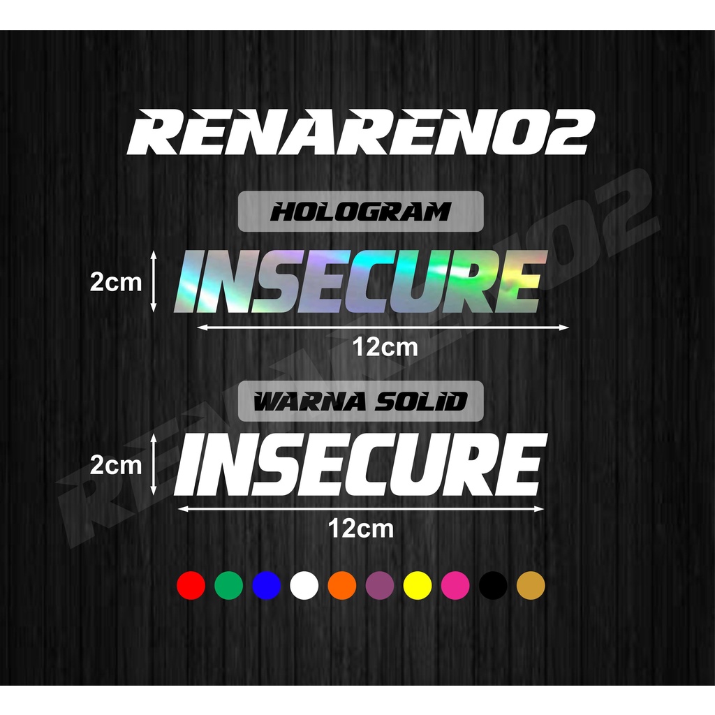 Jual STICKER INSECURE/STICKER VIRAL | Shopee Indonesia