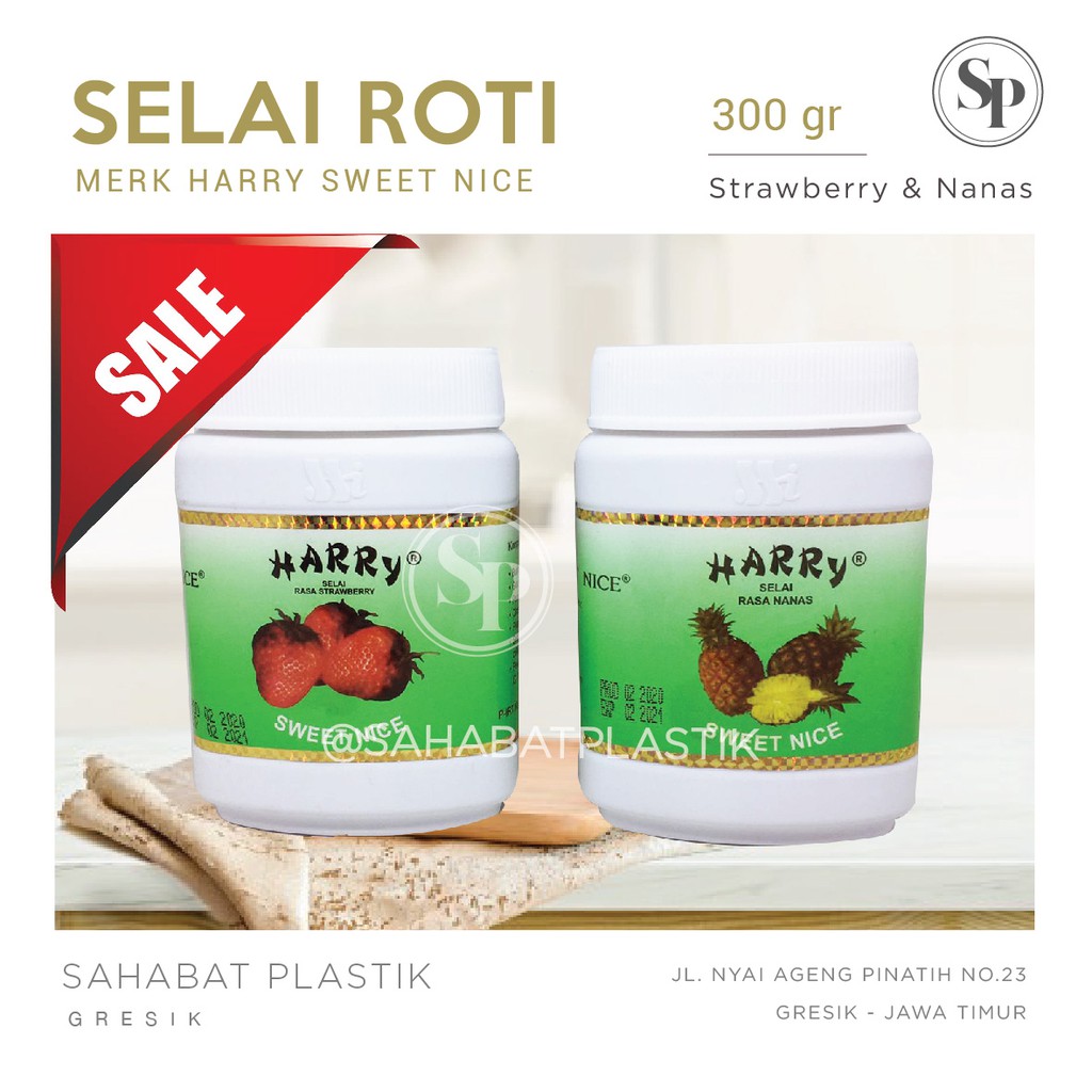 Jual SELAI ROTI STRAWBERRY/ SELAI NANAS/ SELAI HARRY/ SWEET NICE 300 GR ...