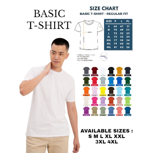 Jual Kaos Polos Solid Lengan Pendek - Cotton Combed 30s (Black, White ... Jual Kaos Polos Solid Lengan Pendek - Cotton Combed 30s (Black, White ...