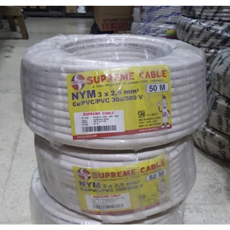 Jual KABEL ENGKEL/NYM SUPREME 3x2,5 50m - 100m | Shopee Indonesia