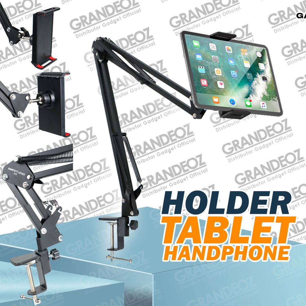 Jual Stand Lazy + Holder Tablet Handphone Clamp 380 Model Meja Desktop ...