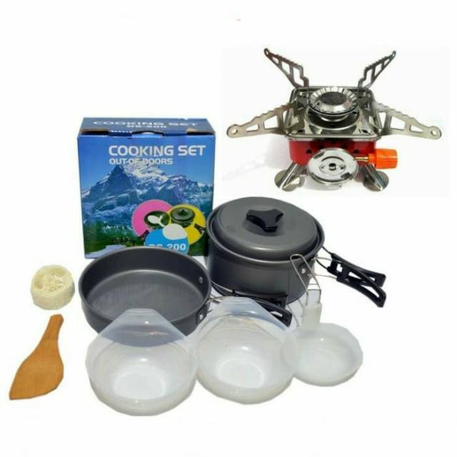 Jual Kompor portabel kotak xf-202 + cooking set sy-200 - paket hemat ...