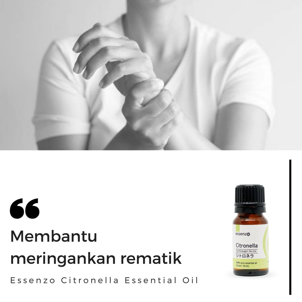 Jual Herbal Citronella Essential Oil by Essenzo - (Rematik) | Shopee Indonesia