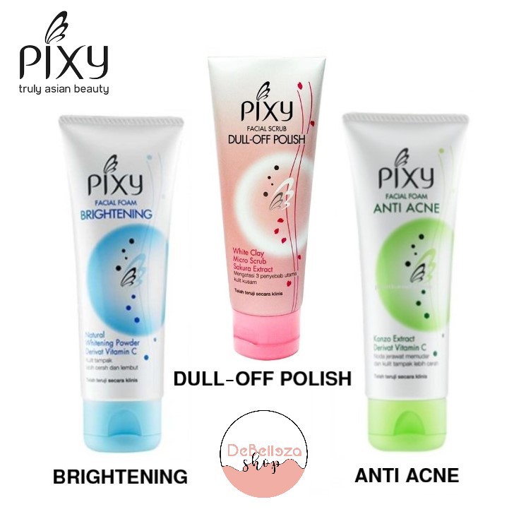 Jual PIXY FACIAL FOAM ANTI ACNE | BRIGHTENING | SCRUB DULL-OFF POLISH ...