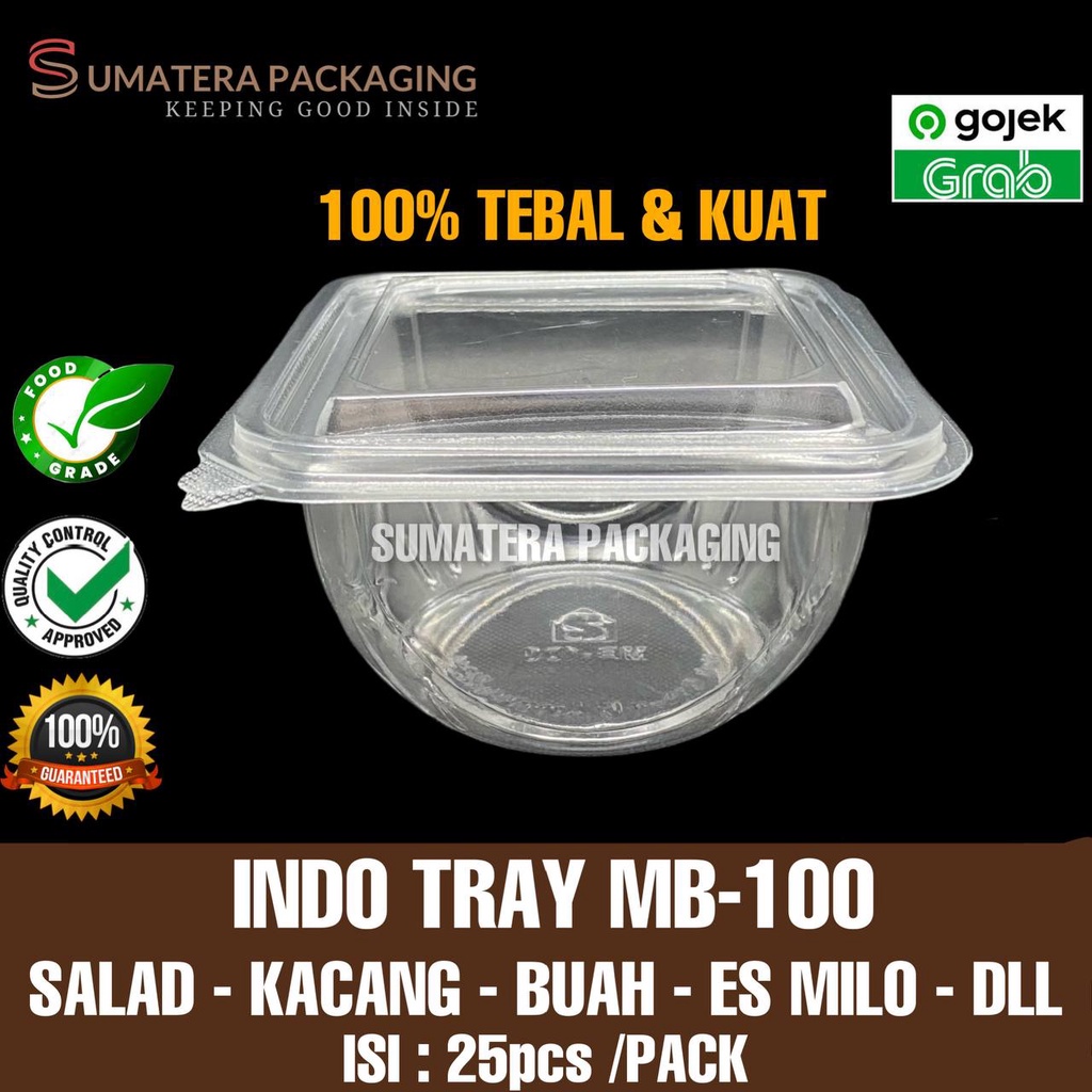 Jual Mika Salad MB 100 isi 25 pcs / Tray MB100 Mika Buah - kacang - es milo medan yogurt ...