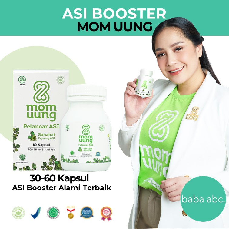 Jual ASI Booster Mom Uung Pelancar ASI Daun Kelor 30 Kapsul/60 Kapsul ...