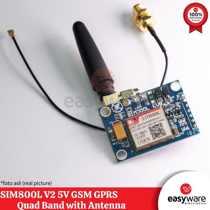 Jual SIM800L V2 5V GSM GPRS MODULE SIM800 V2 5V easywa53 | Shopee Indonesia