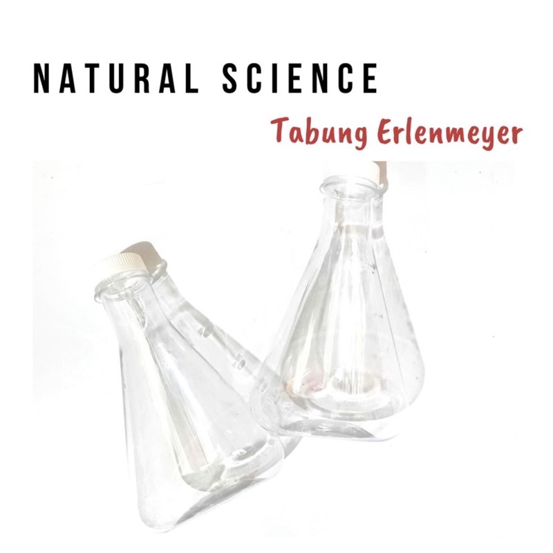 Jual LILOMILO Botol Labu Erlenmeyer Plastik 300ml tutup putih untuk ...