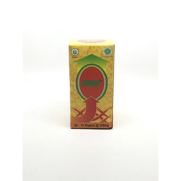 Jual Vermint Kapsul Ekstrak Cacing 250 mg Isi 12 Kapsul Per Botol ...