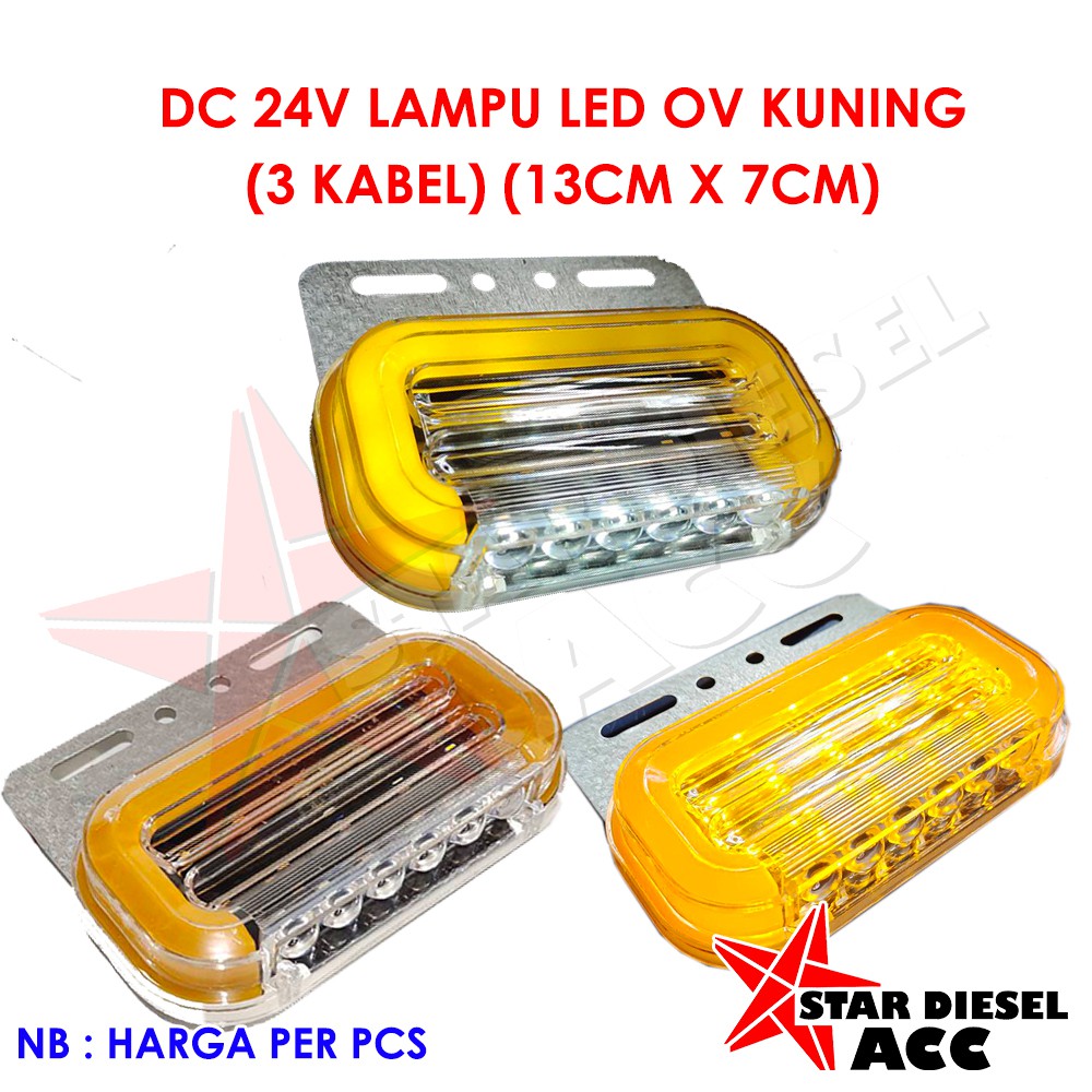 Jual LAMPU VARIASI TRUK 24V LAMPU BAJING LED 6D OVAL KUNING LAMPU HINO LAMPU COLT DIESEL LAMPU ...