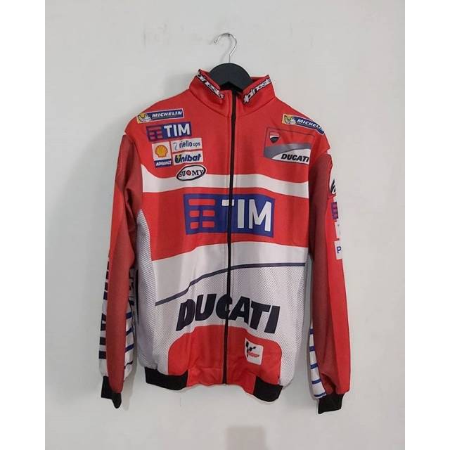Jual JAKET SEPEDA DUCATI MERAH TEBAL RESETLING FULL BAHAN DINGIN ...