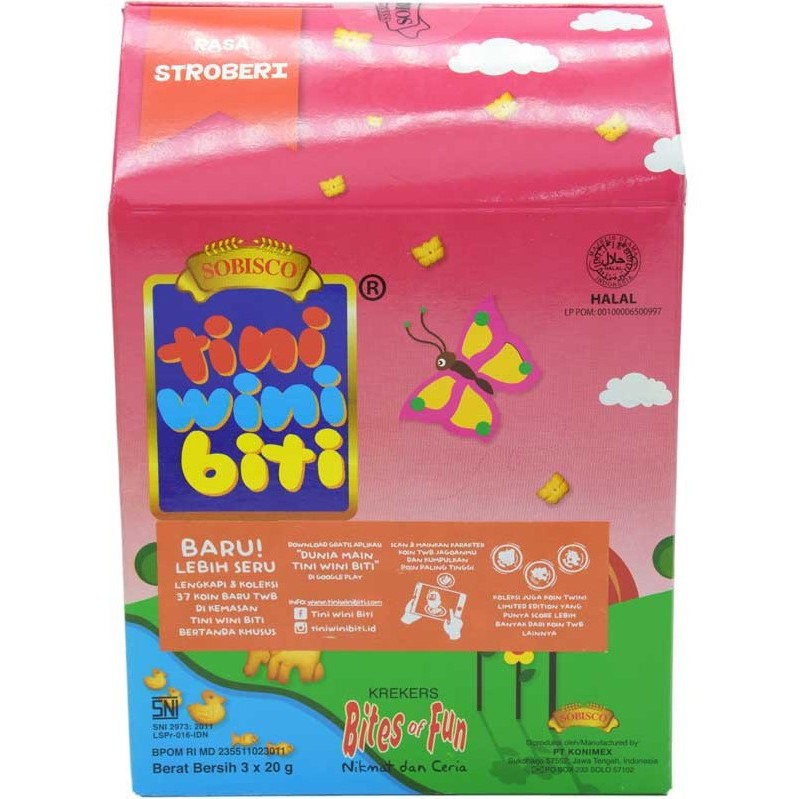 Jual Tini Wini Biti STRAWBERRY Family Pack isi 3 x 20 gr | Shopee Indonesia