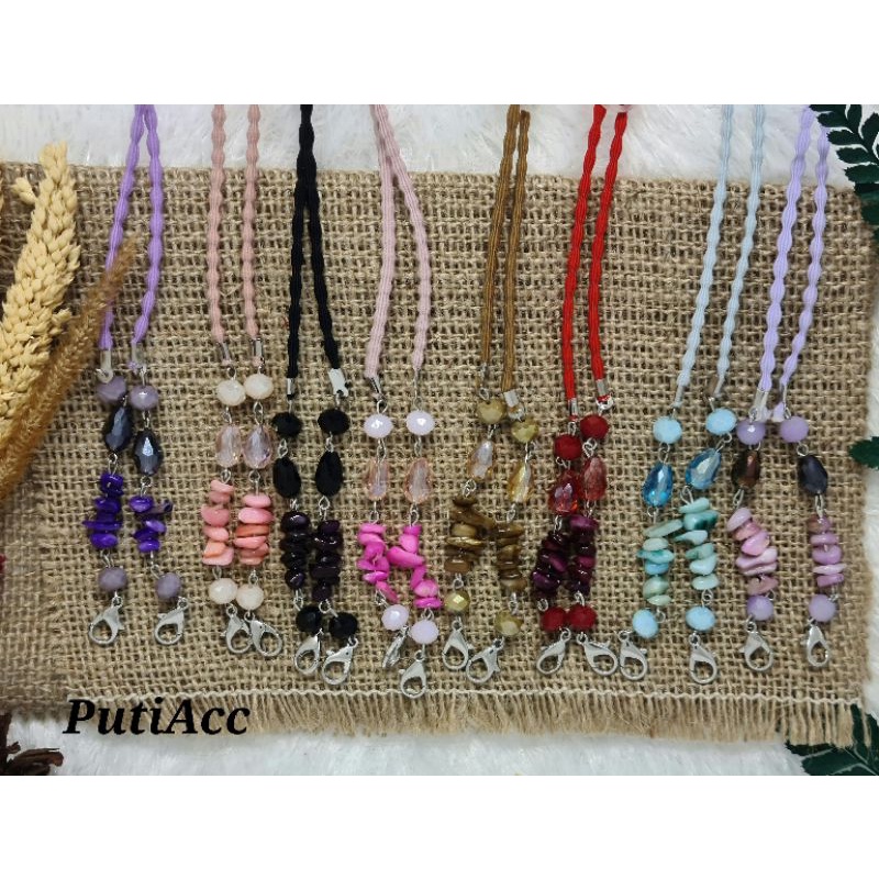 Jual Tali Masker Hijab Kristal Batu | Strap Masker | Shopee Indonesia