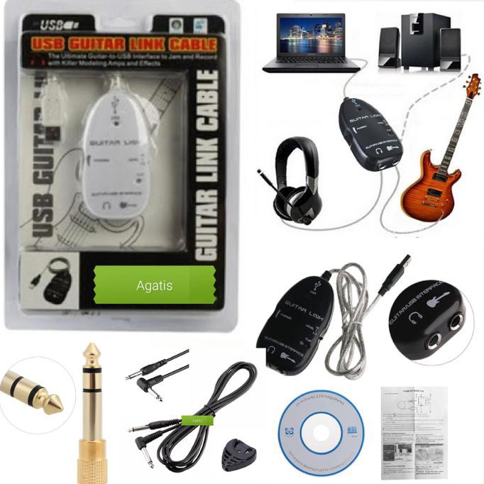 Jual promo paket lengkap USB guitar link kabel jack converter diskon ...