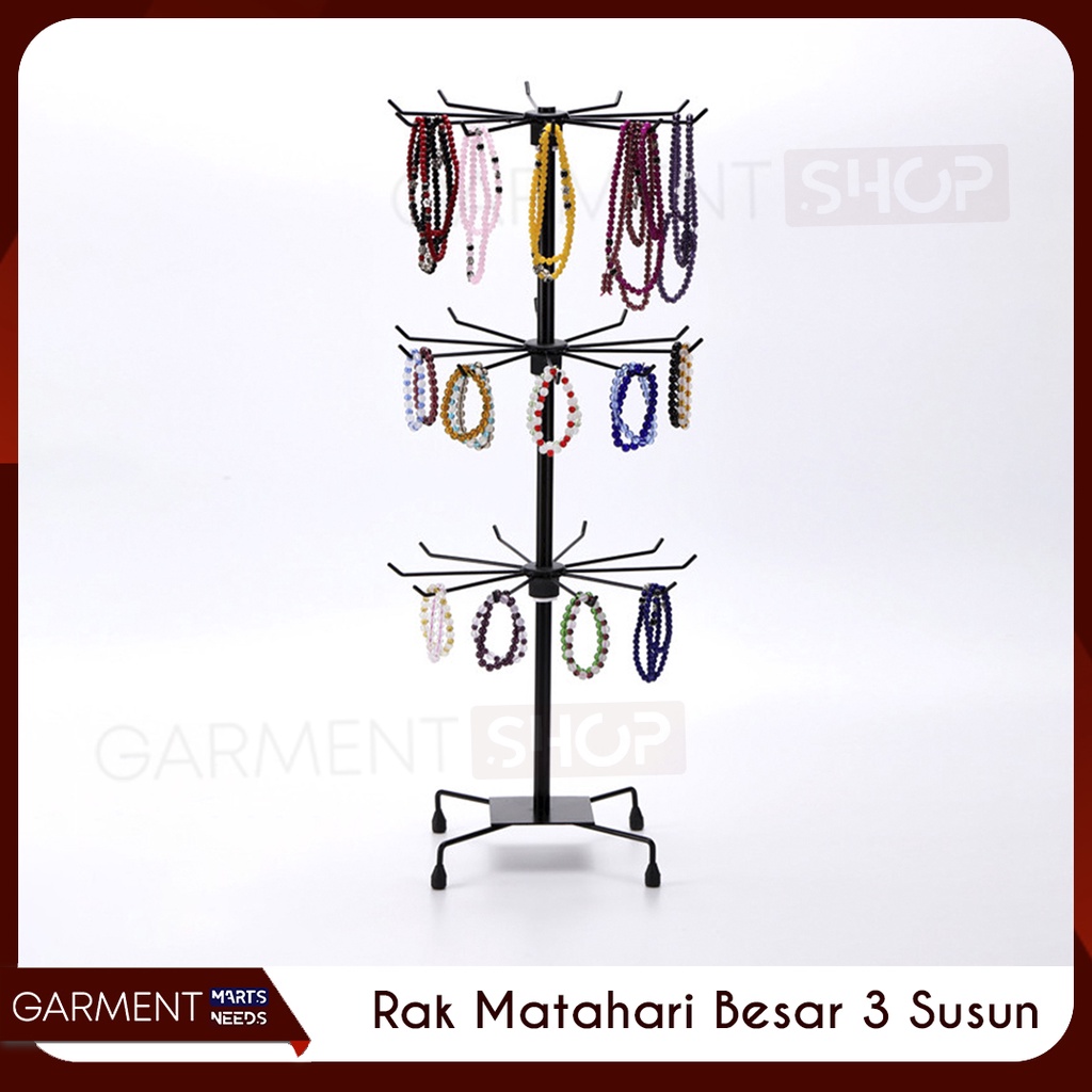 Jual RMIMP3 - Gantungan Aksesoris Rak Display Putar Matahari 3 susun ...