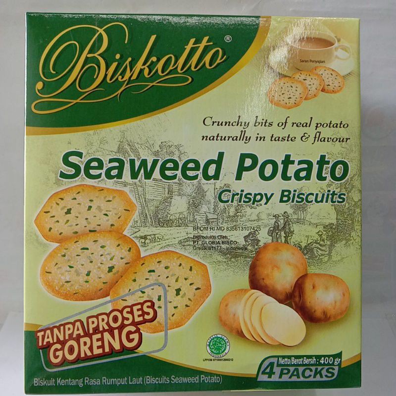 Jual BISKOTTO SEAWEED POTATO 400gr | Shopee Indonesia