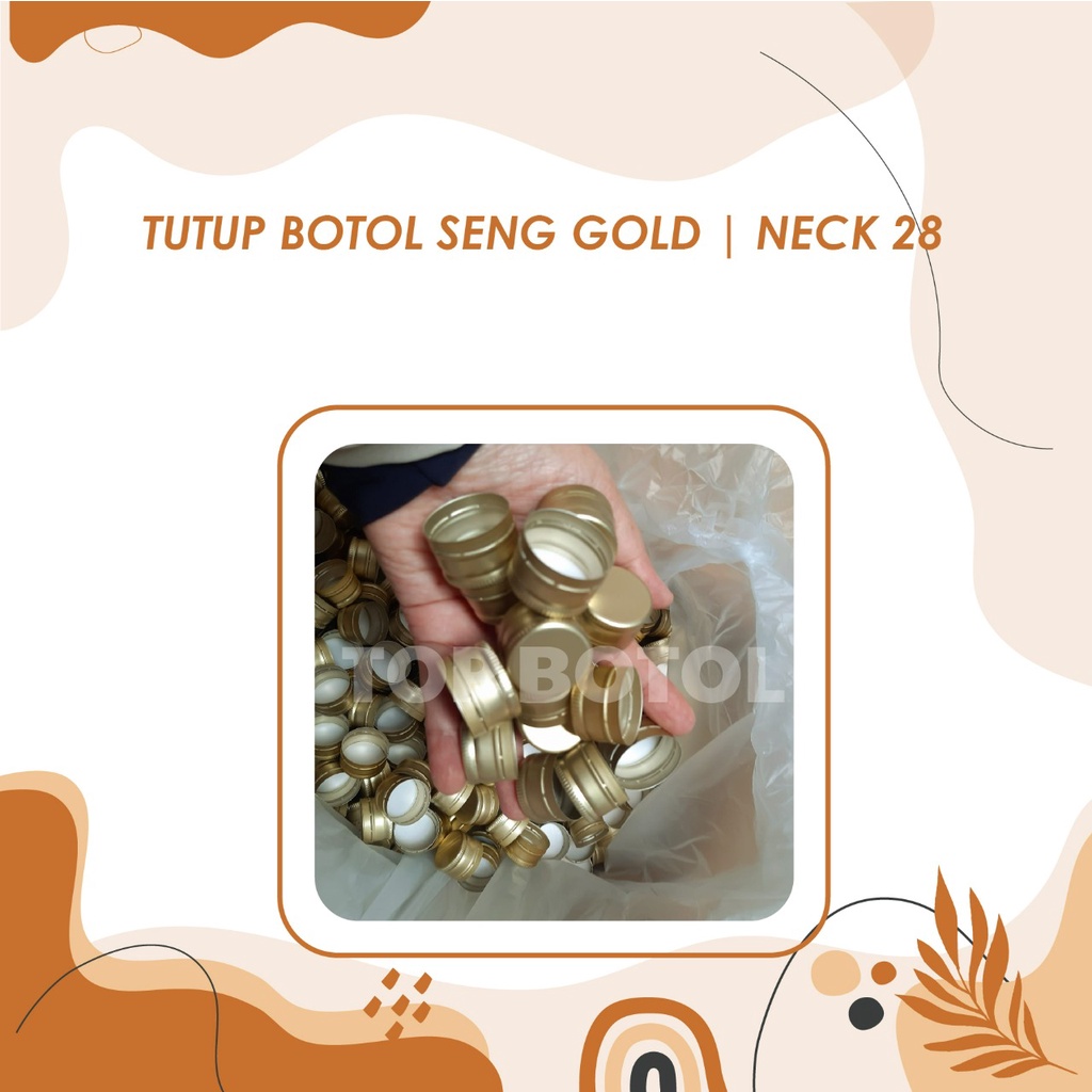 Jual Tutup Botol Seng Gold Neck 28 ISI 20 Pcs Tutup Botol Marjan Gepeng ...