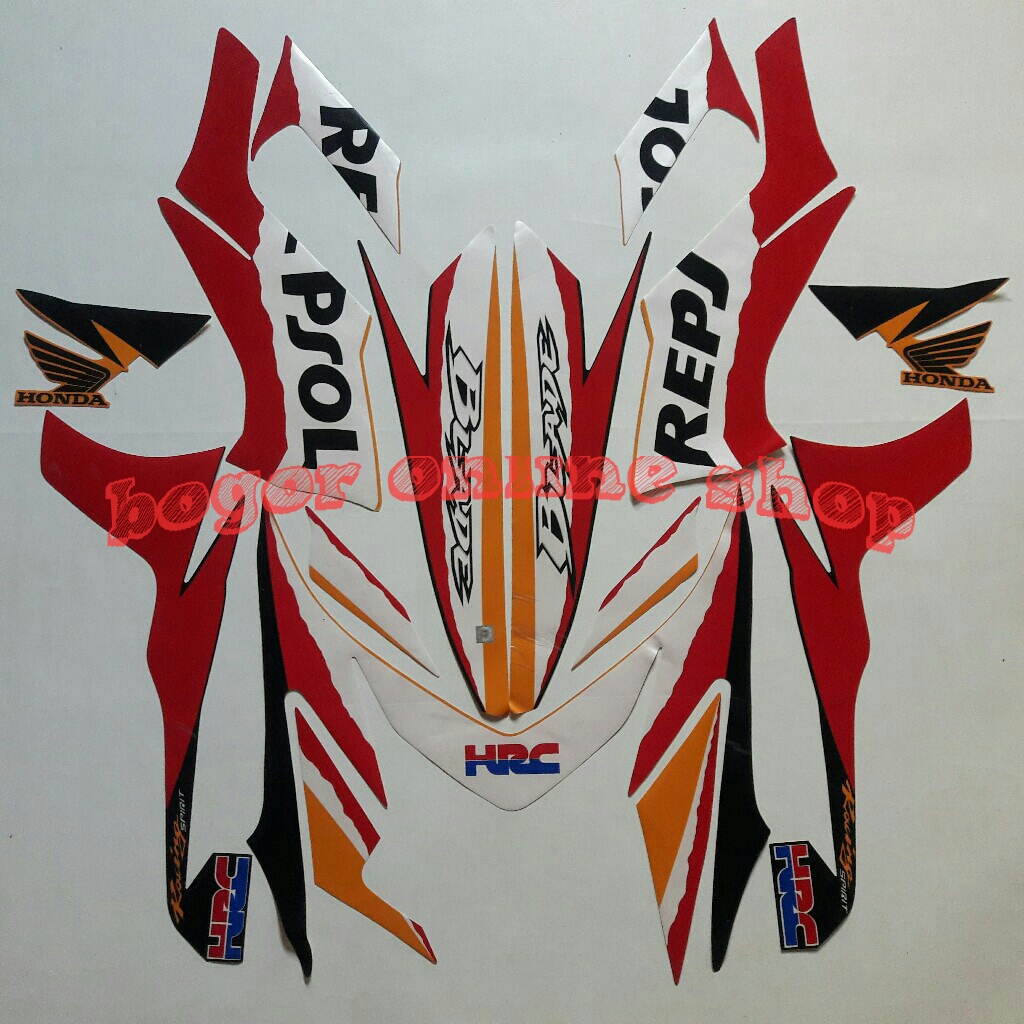 Jual stiker blade repsol 110 2011 hitam-orange | Shopee Indonesia