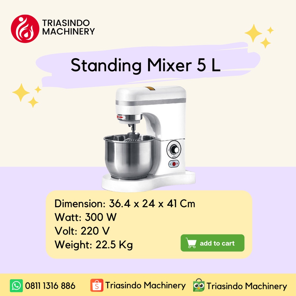 Jual PORTABLE MIXER 5 LITER / PLANETARY MIXER 5 LITER | Shopee Indonesia