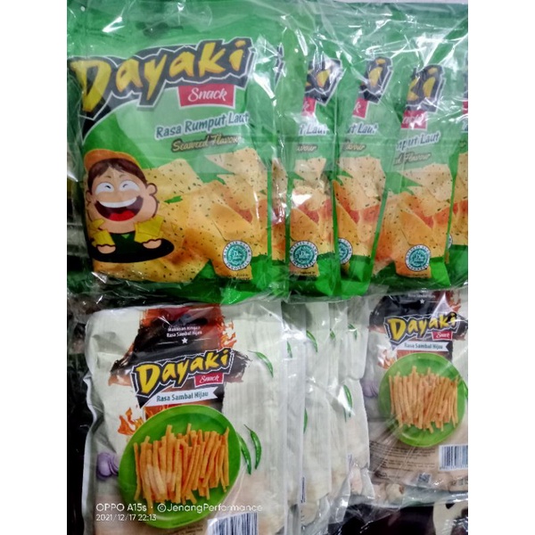 Jual Snack dayaki rasa rumput laut sambal ijo pedas tortila 25 grm ...