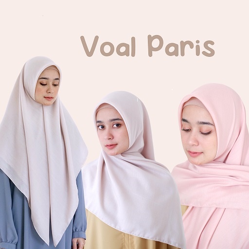 Jual HIJAB VOAL PARIS / VOAL PARIS PREMIUM / SEGIEMPAT | Shopee Indonesia