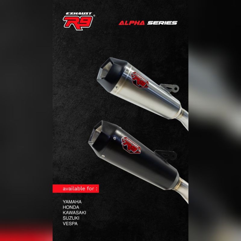 Jual Knalpot R9 Alpha Satria Fu, Sonic, MX King, Supra GTR (bebek 150cc ...